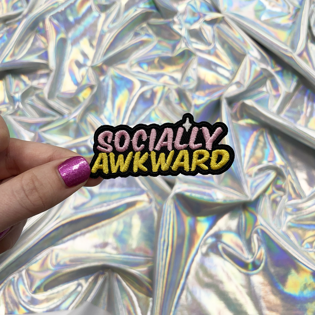 Socially Awkward Embroidered Patch, Iron-On for Hats – The Crafty Engineer